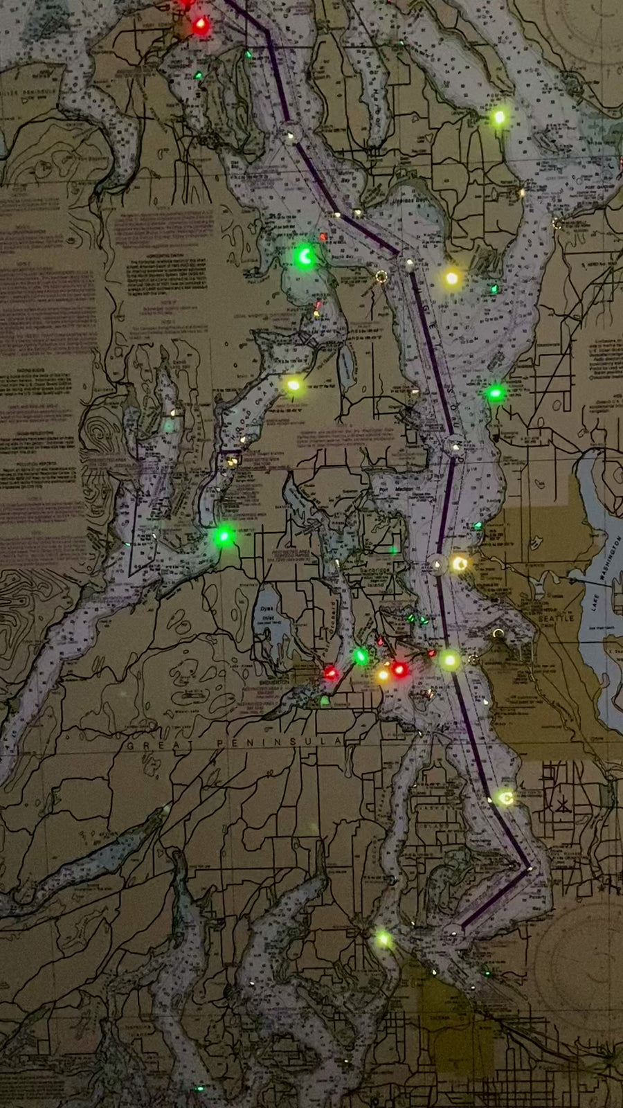 Custom Illuminated and Animated Nautical Chart – Alpha Channel Design