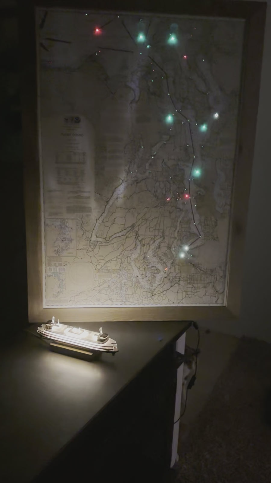 Custom Illuminated and Animated Nautical Chart – Alpha Channel Design